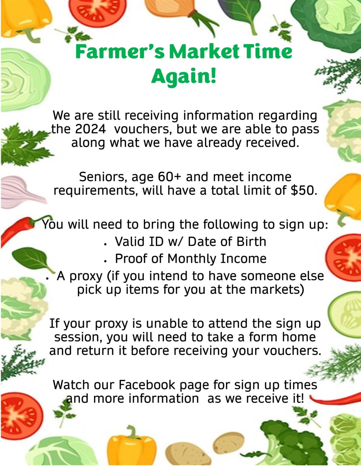 Farmers Market Vouchers | Pendleton Senior & Family Services, Inc ...